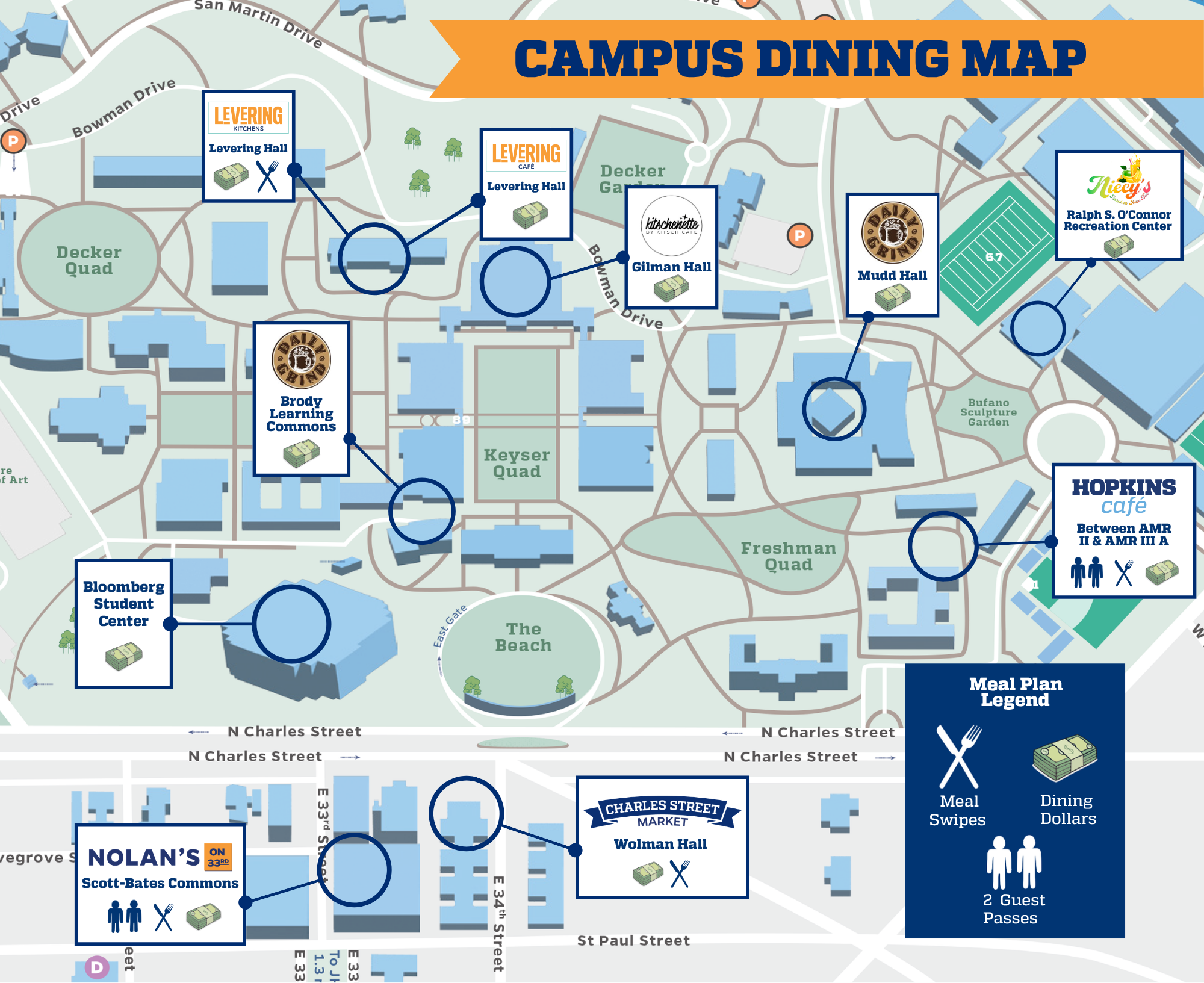 Campus Dining Map | Hopkins Dining